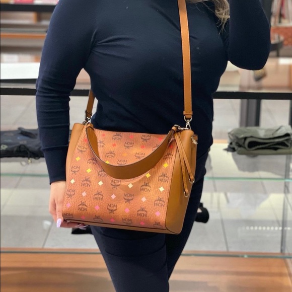 MCM | Bags | Last One Price Firm Mcm Medium Size Cognac Color Hobo ...